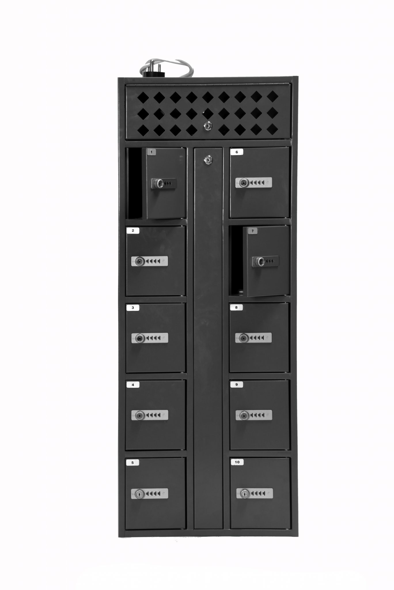 GR10H 10 Door Horizontal Cell Phone Locker Combination Locks (2 ...